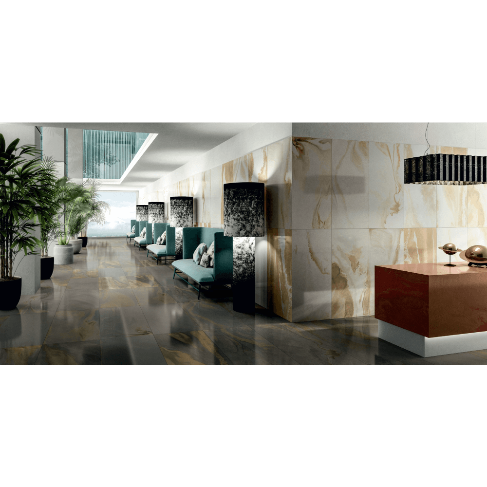 Cosmic Marble Saturne 24" x 24" Porcelain Tile - | HINTEX | Home ...