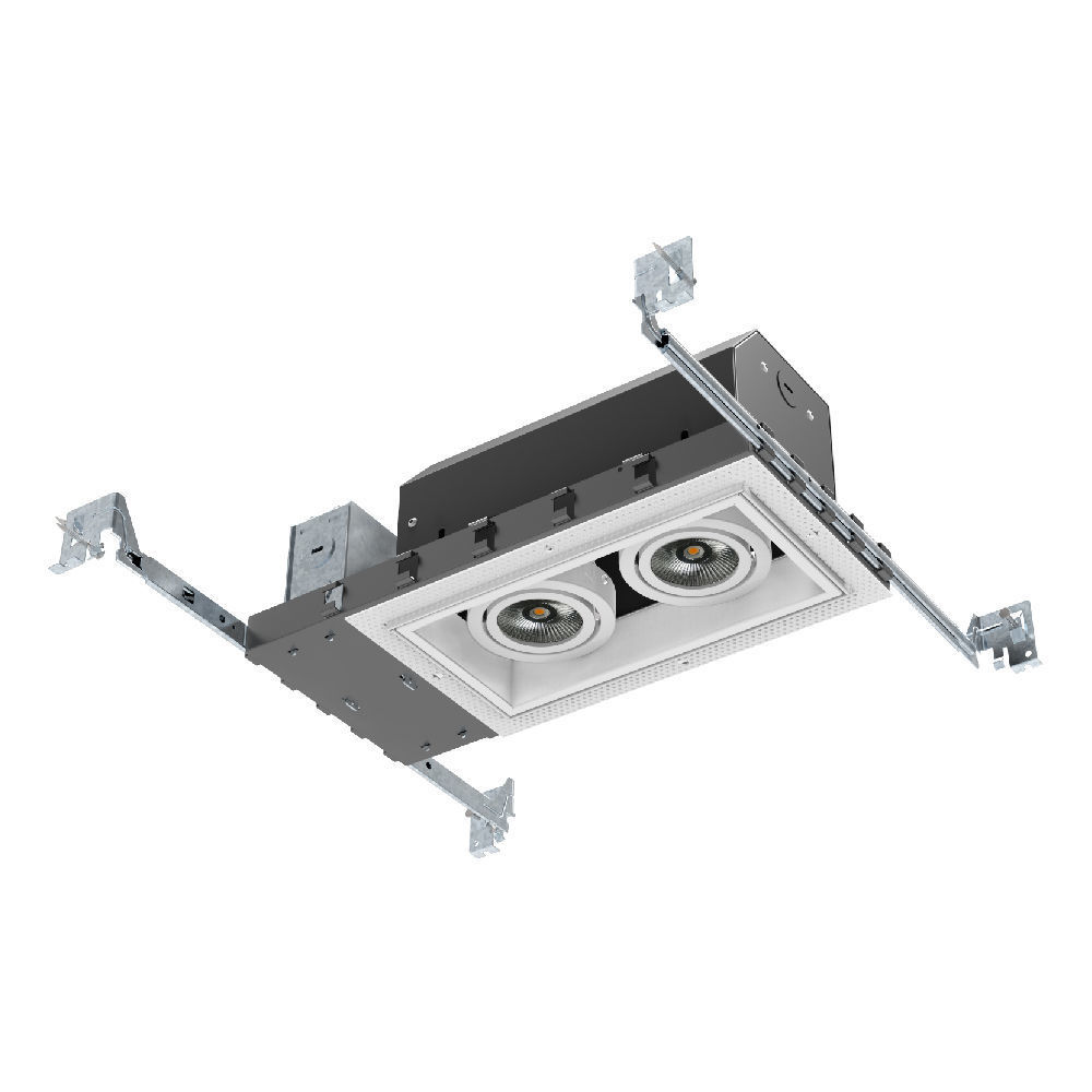 Architectural Recessed LED COB Downlight Double Head Trimless White ...